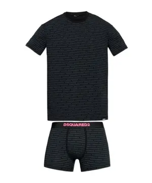 Dsquared2 Short-sleeved T-shirt, Boxer Briefs Set - Black