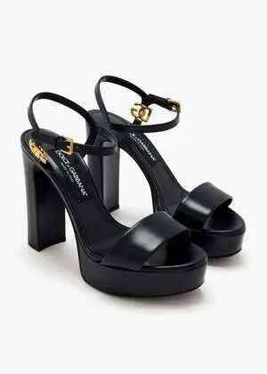 Dolce & Gabbana Calfskin Platform Sandals