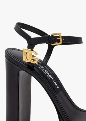 Dolce & Gabbana Calfskin Platform Sandals