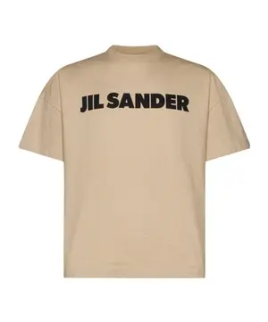 JIL SANDER Logo Printed Crewneck T-shirt - Nude
