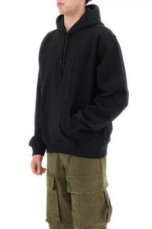 Carhartt Work In Progress Logo Embroidered Drawstring Hoodie
