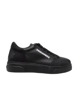 Dsquared2 Logo Printed Lace-up Sneakers - Black