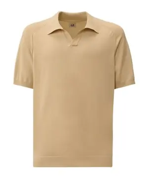 C.P. COMPANY Short-sleeve Cotton Polo Shirt - Nude