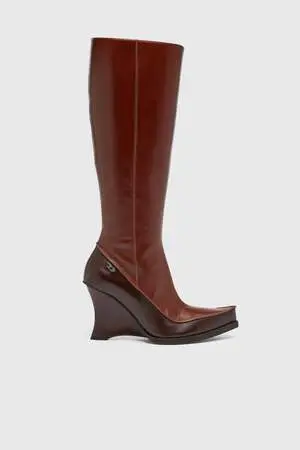 DIESEL® D-lucette-knee-high Boots In Leather