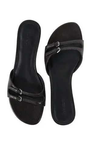 ST. AGNI Duet Belt Detail Wedge - Brown
