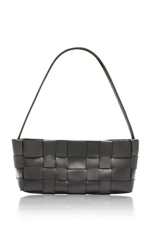 ST. AGNI Petit Woven Tote - Black