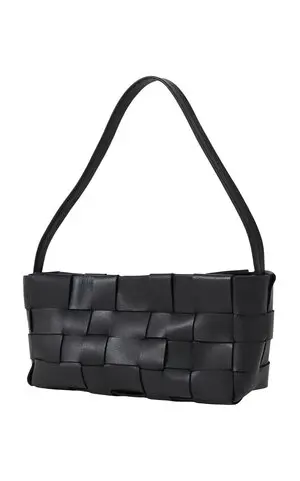 ST. AGNI Petit Woven Tote - Black