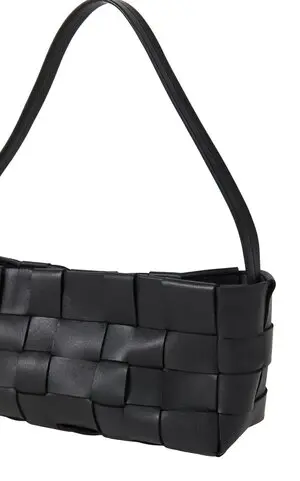 ST. AGNI Petit Woven Tote - Black
