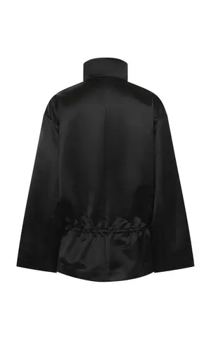 ST. AGNI Structured Satin Cotton-blend Utility Parka