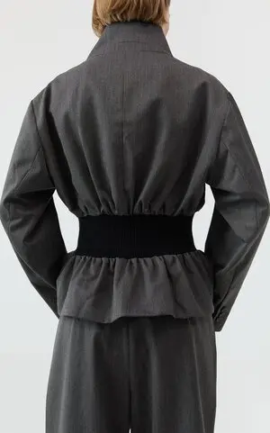 ST. AGNI Contour Wool-blend Flight Jacket
