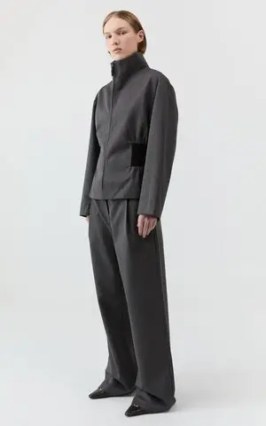 ST. AGNI Contour Wool-blend Flight Jacket