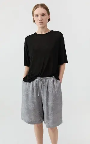 ST. AGNI Nouveau Jacquard Silk-blend Shorts
