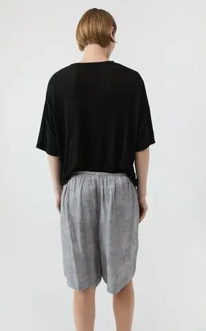 ST. AGNI Nouveau Jacquard Silk-blend Shorts