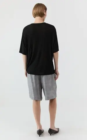 ST. AGNI Nouveau Jacquard Silk-blend Shorts
