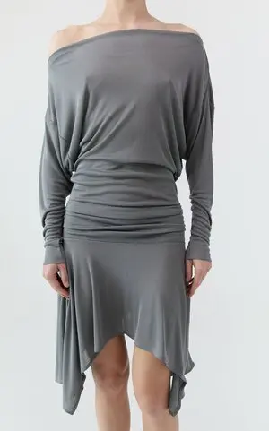 ST. AGNI Fine Jersey Delphine Mini Dress - Grey