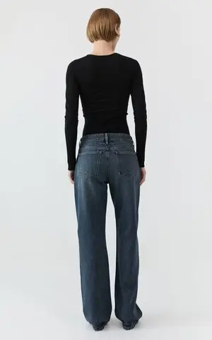 ST. AGNI Low-rise Cotton Relaxed Jeans