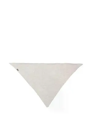Brunello Cucinelli Cashmere Foulard With Monili - Neutrals