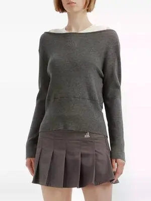 Izzue Layered-effect Long-sleeve Sweater