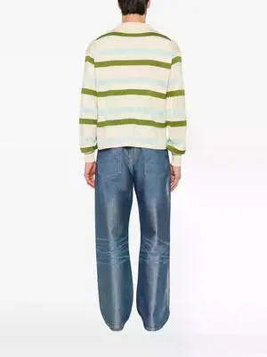 JW Anderson Striped Long-sleeve Polo Shirt