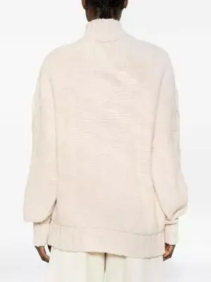 AKEP Cable-knit High-neck Sweater