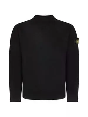 Stone Island Logo-patch High-neck Sweater - Black