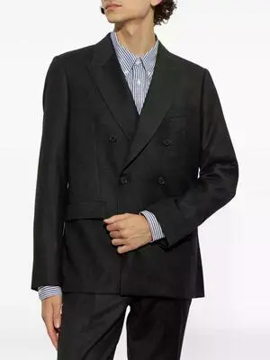 Paul Smith Charcoal Wool-cashmere Flannel Double-breasted Blazer