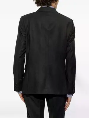 Paul Smith Charcoal Wool-cashmere Flannel Double-breasted Blazer