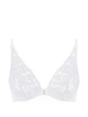 AUBADE Satin Memories Embroidered Triangle Bra - Blue