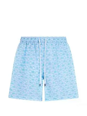 Fedeli Elephant-print Swim Shorts