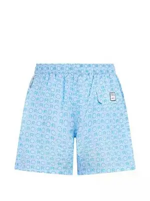 Fedeli Elephant-print Swim Shorts
