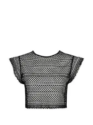 AUBADE By The Sea Lace-trim Top - Black