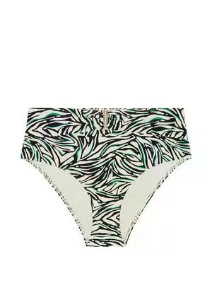AUBADE Tropical Splash Zebra-print Bikini Bottoms - Neutrals