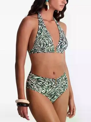 AUBADE Tropical Splash Zebra-print Bikini Bottoms