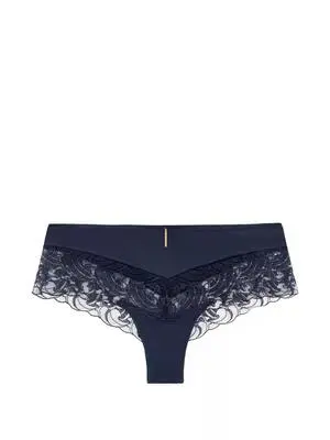 AUBADE Satin Memories Lace-trim Briefs - Blue