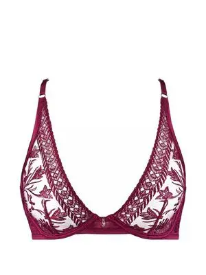 AUBADE Magnetic Spell Embroidered Triangle Bra - Red