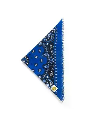 V VON GOAT Paisley-print Frayed Bandana