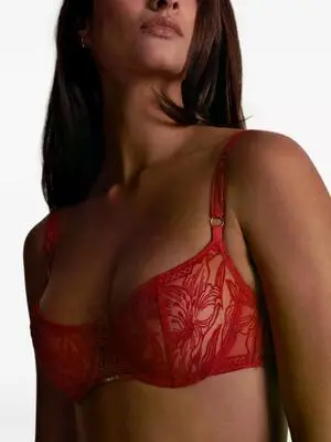 AUBADE Coeur À Corps Floral-embroidered Bra