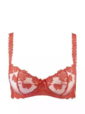 AUBADE Softessence Floral-embroidered Bra - Red