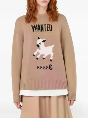 Moschino Intarsia-knit Wool Sweater
