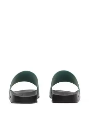 Burberry Check Slides - Blue