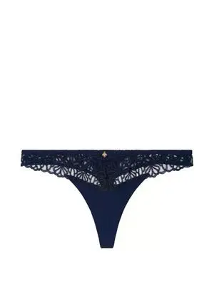 AUBADE Secret Memories Embroidered Thong - Blue
