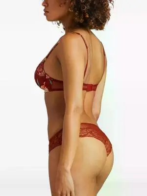AUBADE Sweet Folk Lace-trim Floral-print Bra