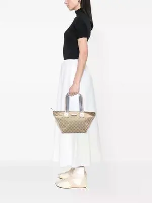 Gucci 2016-2026 Gg Canvas Web Tote Bag
