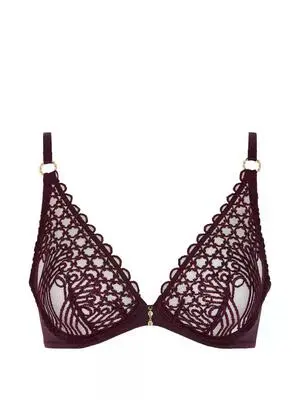 AUBADE Eloge Du Desir Embroidered Bra - Red