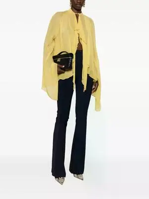 Elisabetta Franchi Belted Flared Trousers - Blue