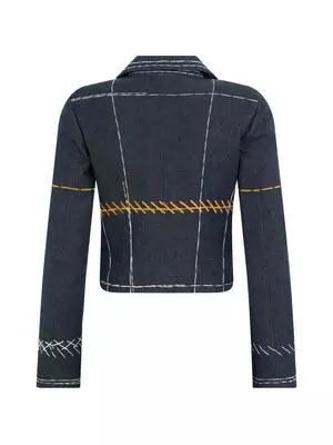 Moschino Contrast-stitch Cropped Blazer