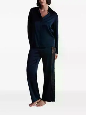 AUBADE Midnight Whisper Lace-panelled Pyjama Top