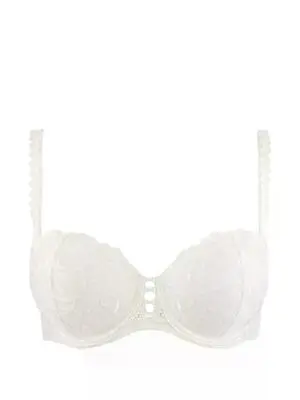 AUBADE Pour Toujours Embroidered Bandeau Bra - White