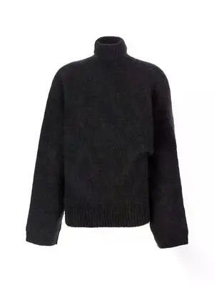 GANNI Logo-plaque Roll-neck Sweater