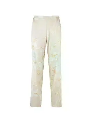 AUBADE Silk Night Floral-print Pajama Trousers - Neutrals